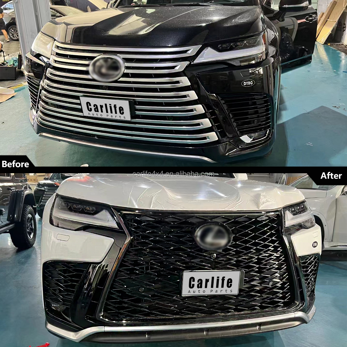 Front Bumper Lip Grille Body Kit For Lexus Lx Lx600 2022 F Sport, High ...