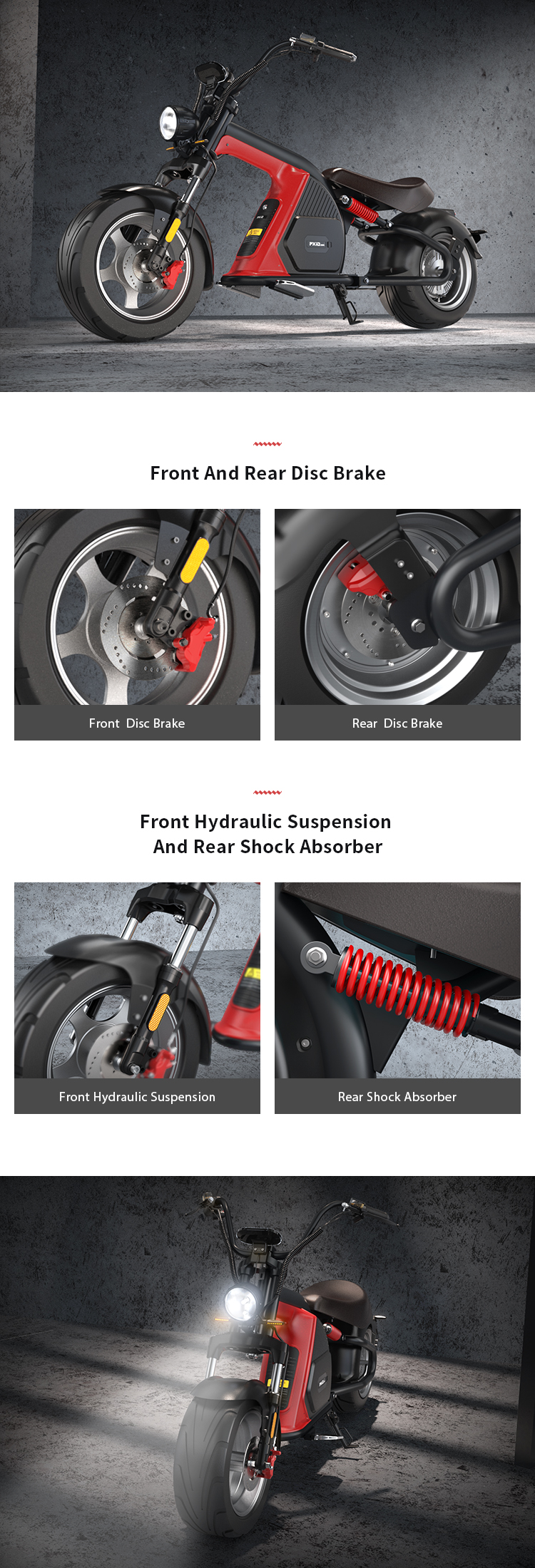 60v 30ah Fat Tire City Coco Electric Motorcycle - Halley Electric ...