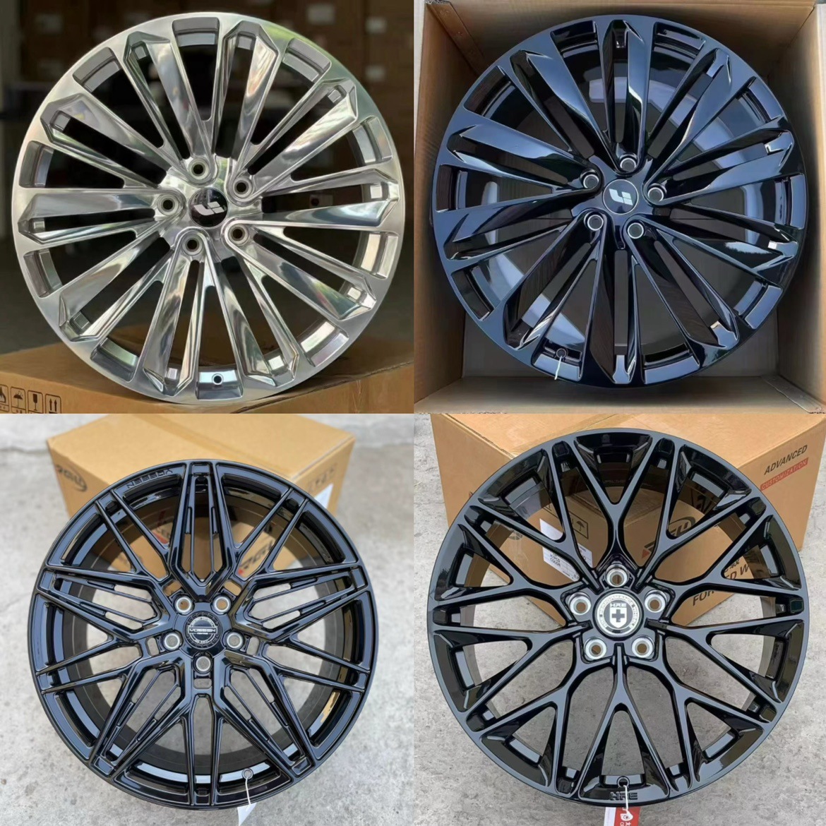 Oem Forged Car Wheel Rims Multi-spoke Matte Black 5x112 5x120 For Li ...