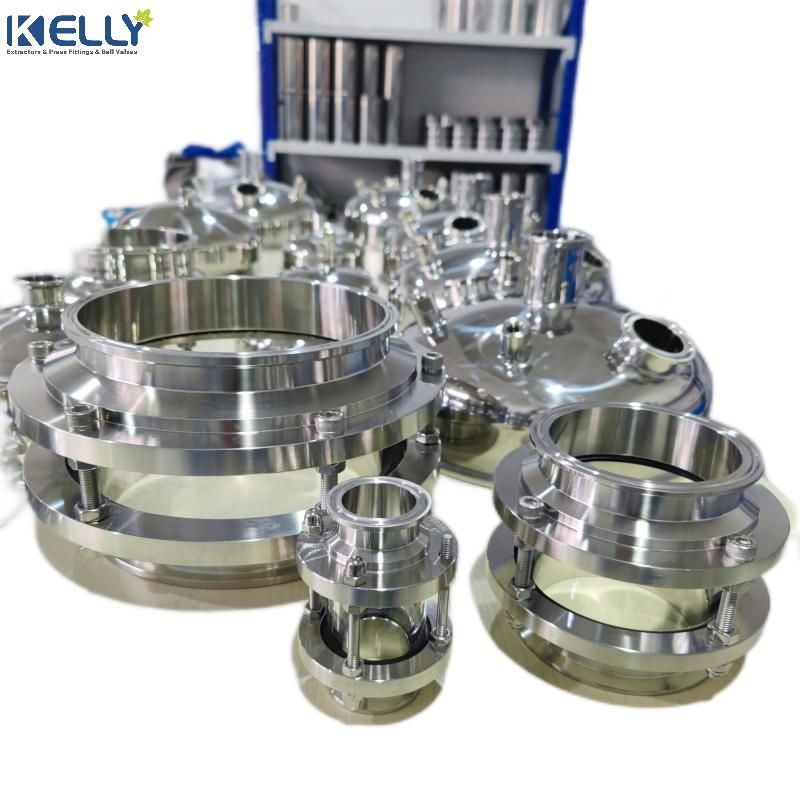 Standard Tri Clamp Pipe Sight Glass For Closed Loop Extractor, High ...