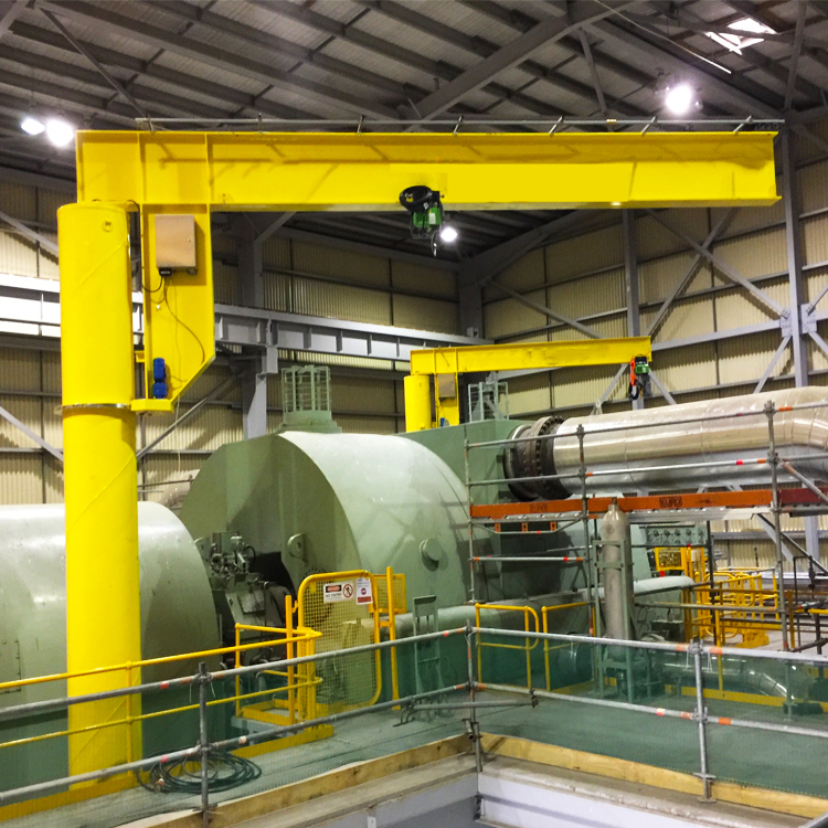 1 Ton Double Jib Crane With 10m Hoist - Horizontal Floor Mounted, High ...