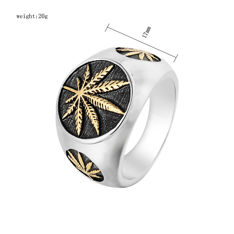 Wholesale Middle Eastern Leaf Stainless Steel Rings With Gold Plating ...