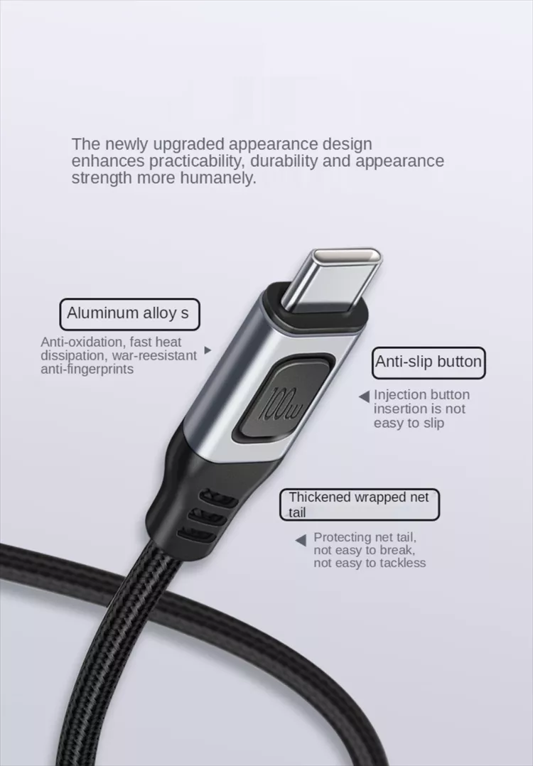 유형 C 100w Pd 빠른 충전기 케이블, Bossgoo.com의 고품질 유형 C 100w Pd 빠른 충전기 케이블