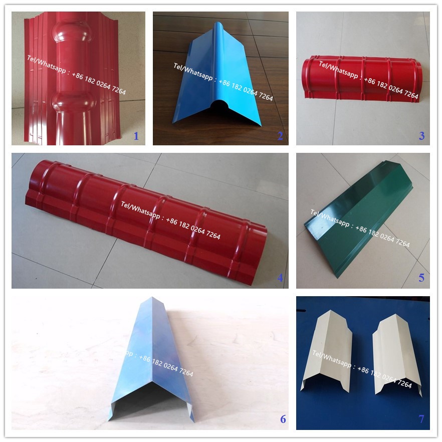 Metal Roof Tile Ridge Cap Roll Foming Machine, High Quality Metal Roof ...