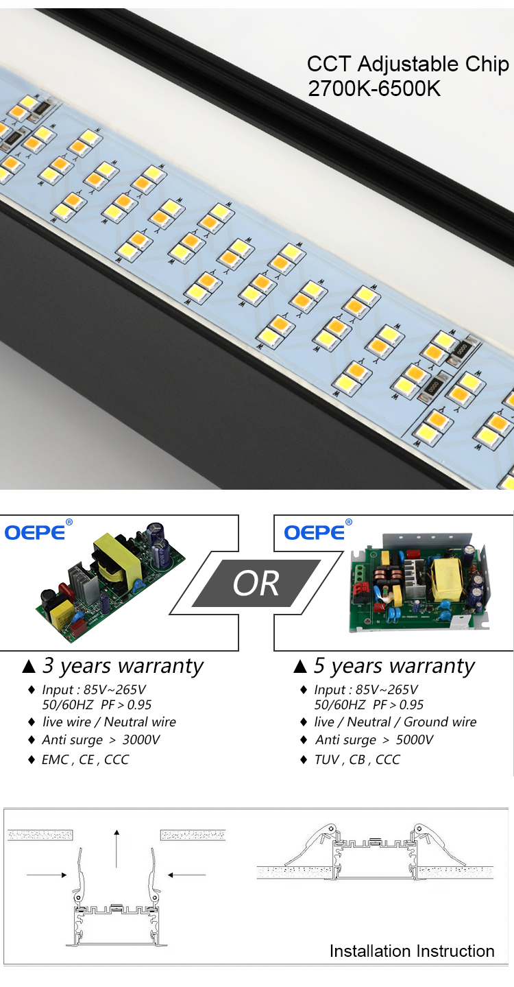 Explosion Proof Led Embedded Tube Light For Aluminum Profile Ceiling ...