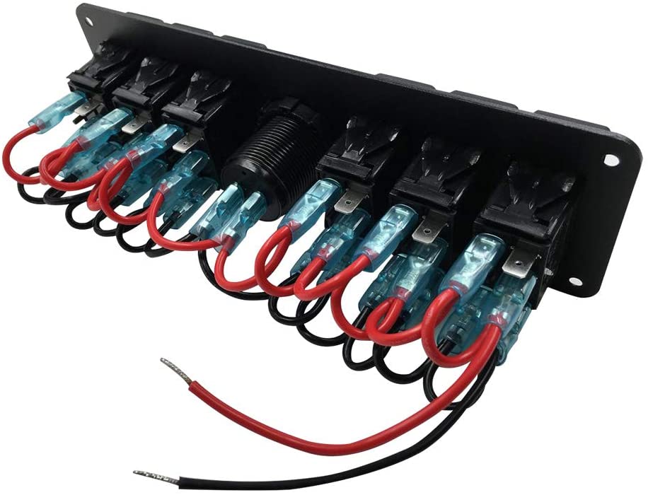 6 Gang Rocker Toggle Switch 12v Panel With Quick Charge 3.0 Usb And ...