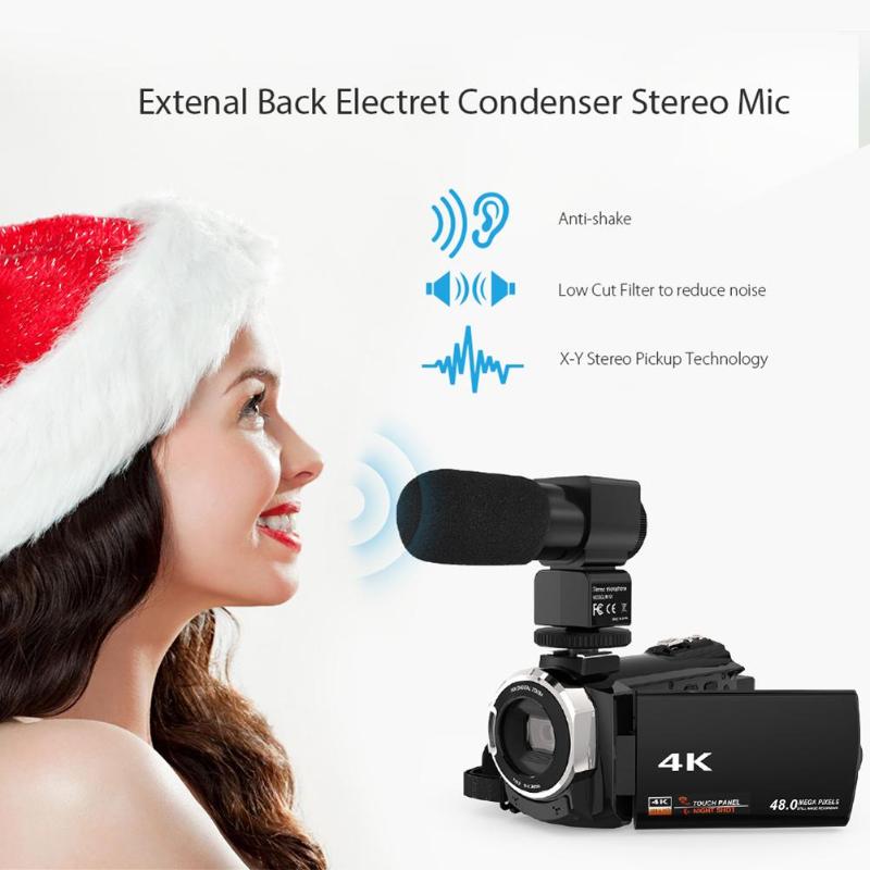 Portable 4k Ultra Hd 16x Zoom 48mp Wifi Digital Video Camera Camcorder ...