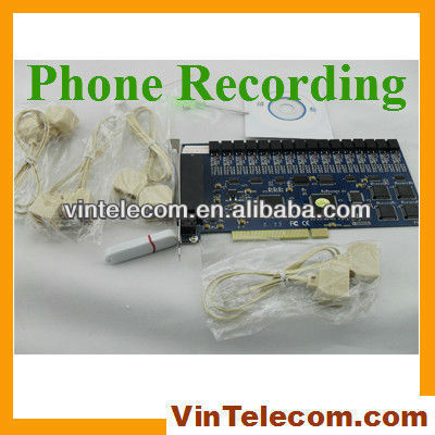 16ch Pci Telephone Recording System For Pbx, High Quality 16ch Pci ...