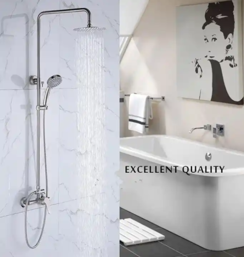 Chrome Bathroom Thermostatic Water Shower Set, High Quality Chrome ...