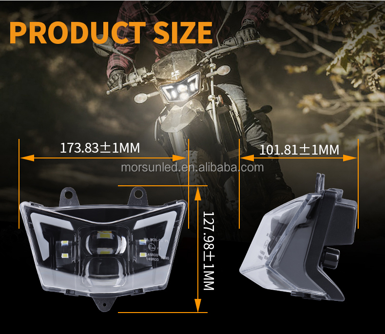 Supermoto Led Headlight For Various Kawasaki Motorcycles, High Quality ...