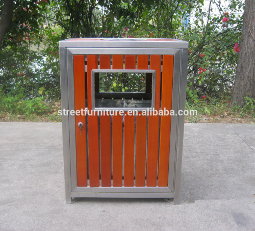 Outdoor Wooden Waste Bin Outdoor Wooden Trash Bin, High Quality Outdoor ...