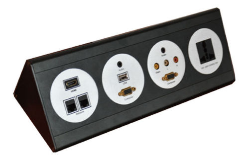 Conference Table Connection Box Edge Mounted With Power And Data, High ...