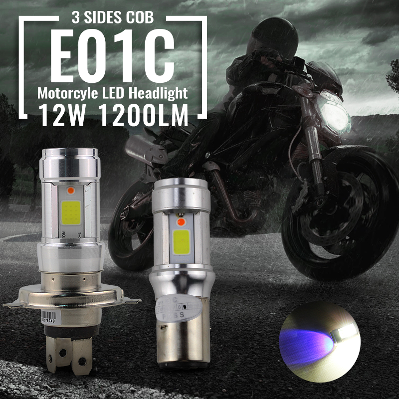 Rtd E01c Wireless Motorcycle Led Headlight Bulbs - 12w 1200lm, High ...