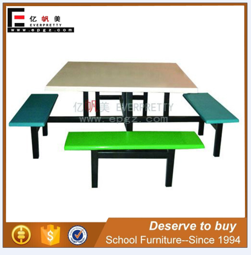 4-seater Rectangle Fiber Glass Dining Tables With Bench, High Quality 4 ...