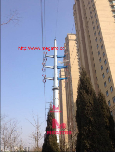 35kv Double Circuit Distribution Pole, High Quality 35kv Double Circuit ...