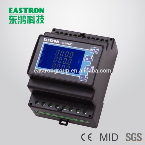 Sdm630mv Ct Three Phase Multifunction Power Meter With Rs485 Modbus Communication And Pulse ...