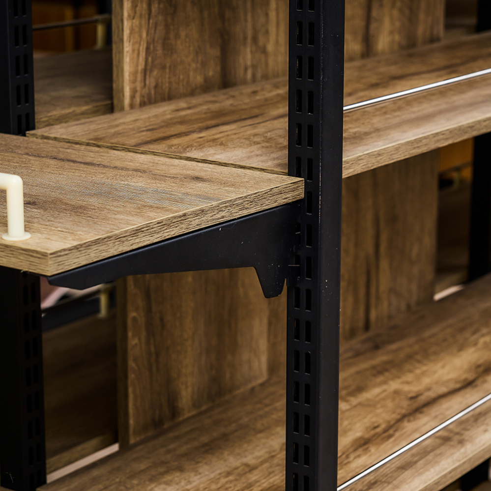 Steel And Wood Supermarket Shelves, High Quality Steel And Wood ...