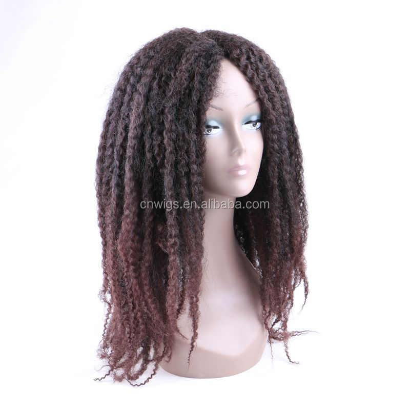 Synthetic Wig Luxury Marley Braids Dreadlock Afro Kinky Curly For Women ...