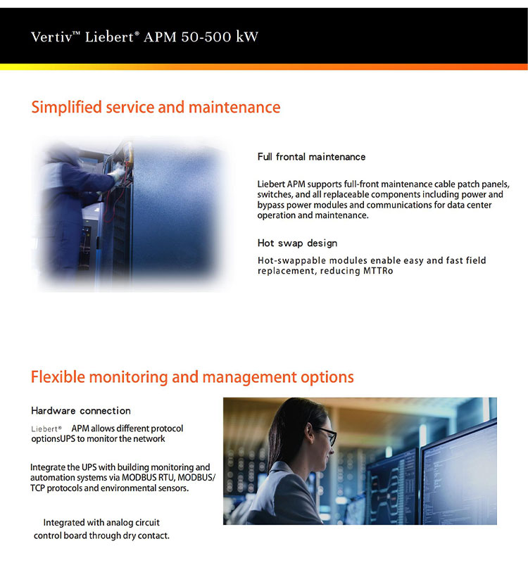 Vertiv Liebert Apm250 Modular Ups Power Supply System - 50kva To 500kva ...