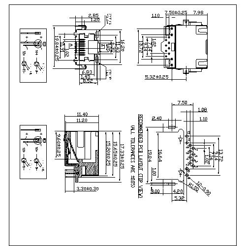 중국 8P8C RJ45 8P8C 딥 싱크 타입 제조업체