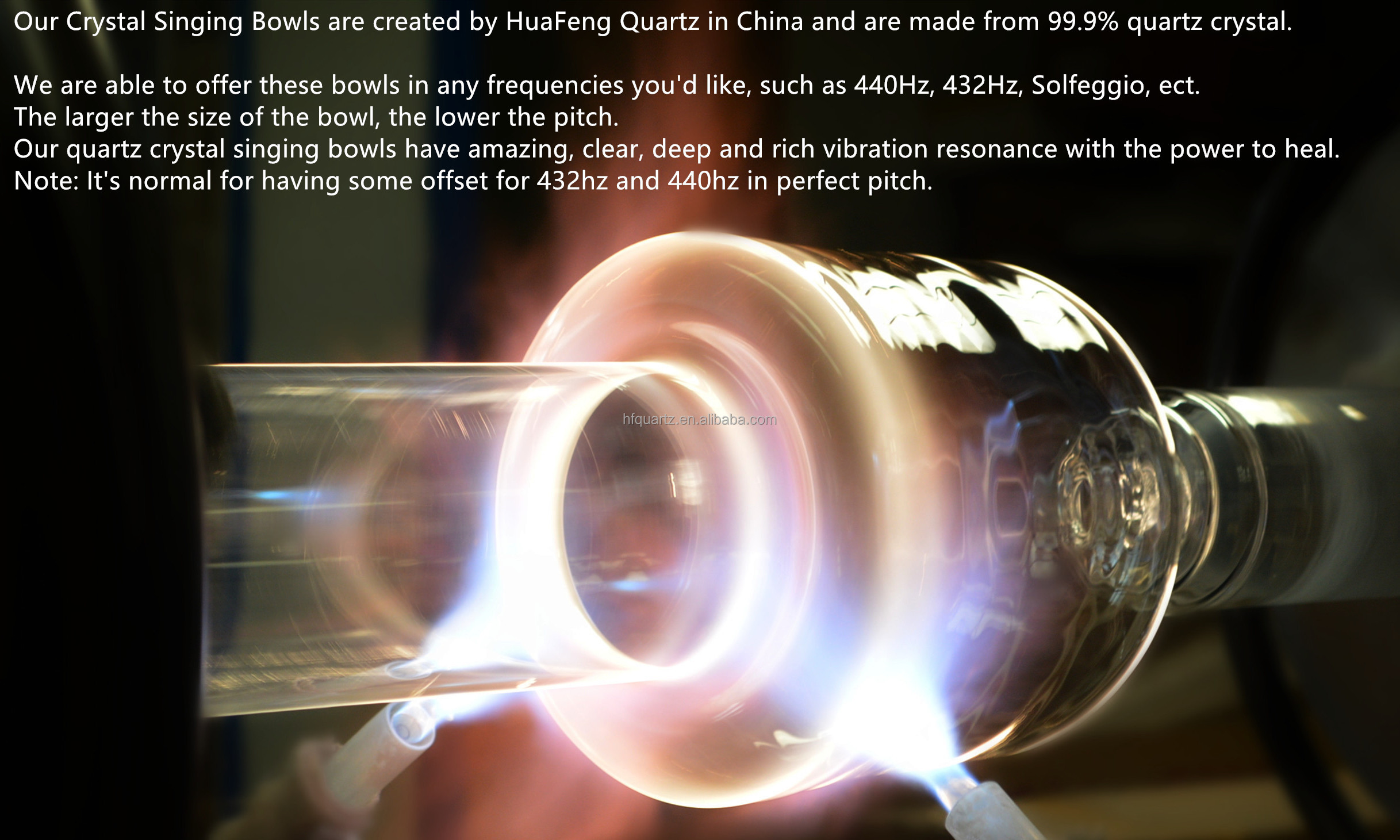 Hf Sound Healing Titanium Plated Quartz Crystal Singing Bowls - Octave ...