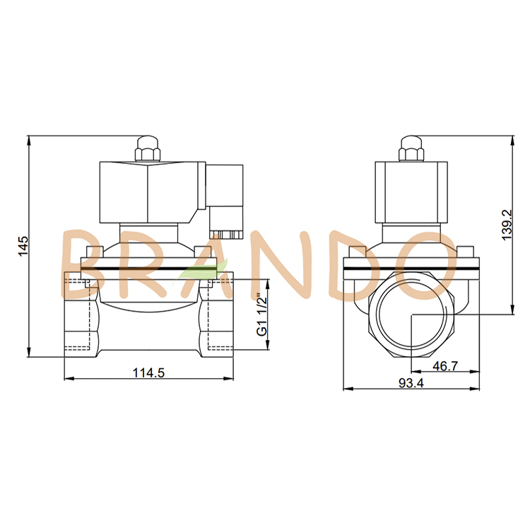 2W400-40 2/2 Way Normally Closed Water Solenoid Valve 1.5 Inch China ...