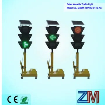 Four Aspects Two Modules Led Flashing Solar Movable Traffic Light ...