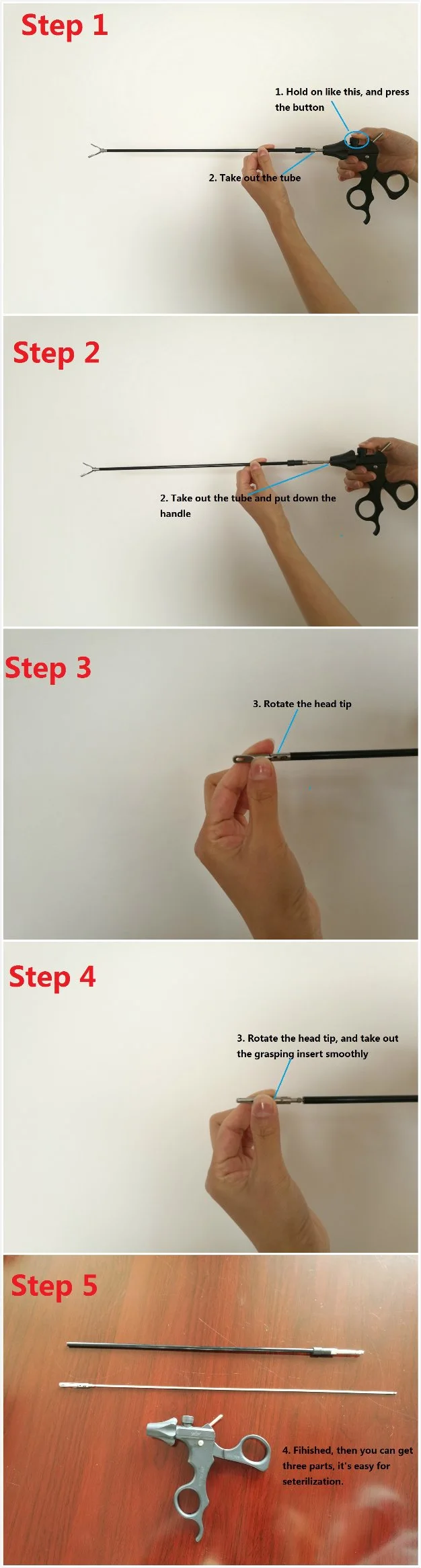 5mm Laparoscopic Instrument Long Nose Forceps, High Quality 5mm ...