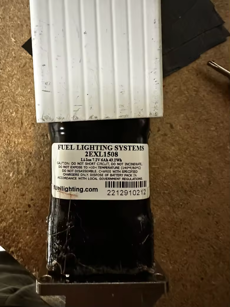 Fuel Lighting System 2exl1508 Li-ion Battery - Blue Pvc, 7.2v 6.7ah ...