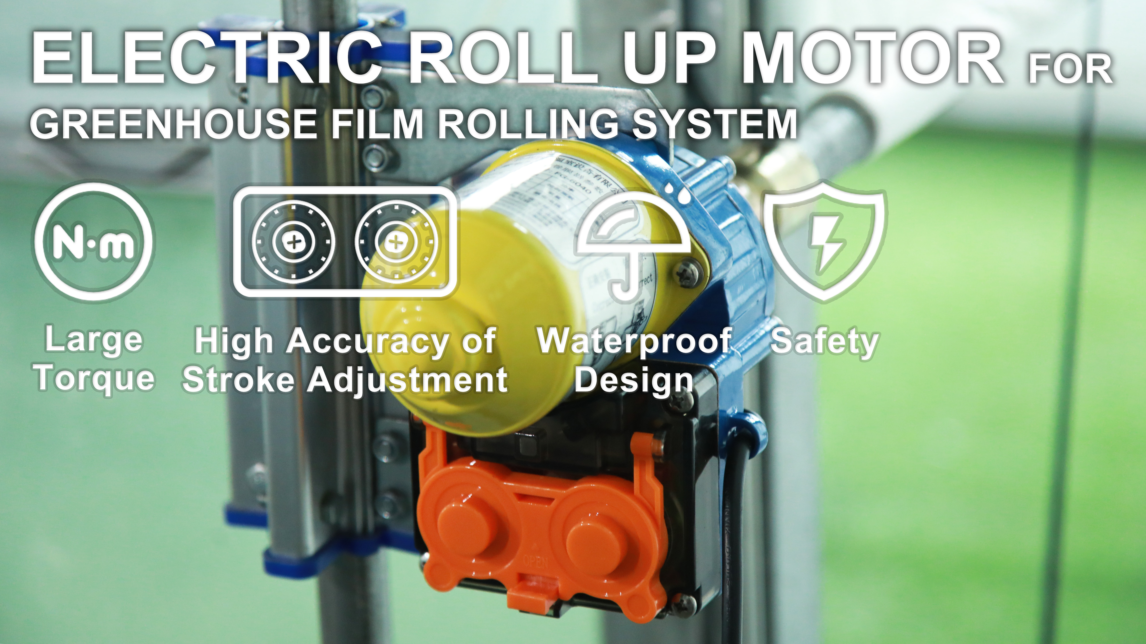 Greenhouse Electric Roll Up Motor Search, High Quality Greenhouse ...