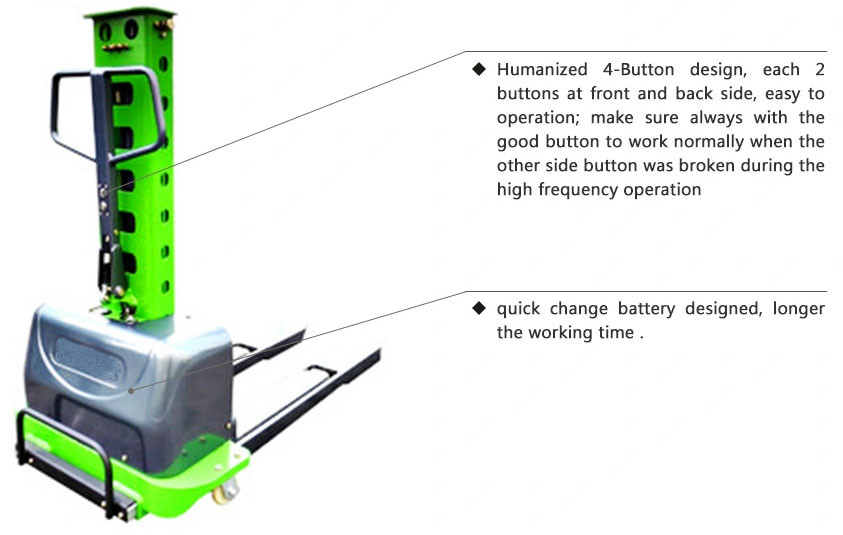 Portable Self Load Pallet Stacker 500kg, High Quality Portable Self ...