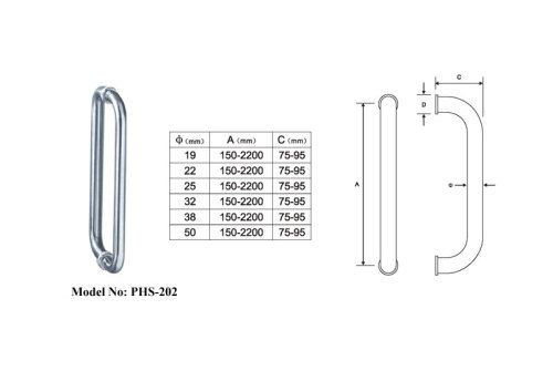 D Type Stainless Steel Pull Handles, High Quality D Type Stainless ...
