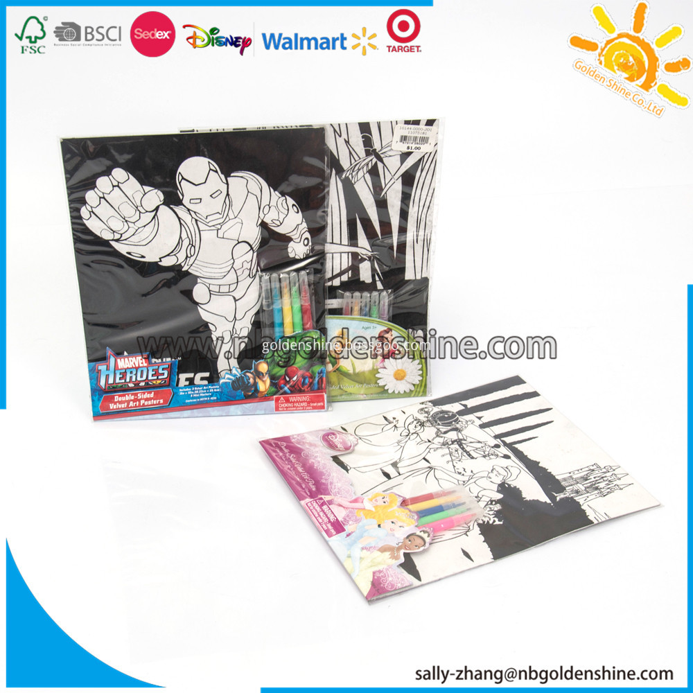 Disney Velvet Coloring Set, High Quality Disney Velvet Coloring Set on ...