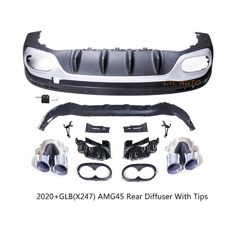 Amg Style Rear Bumper Parts Upgrade Diffuser For Mercedes Benz X247 ...