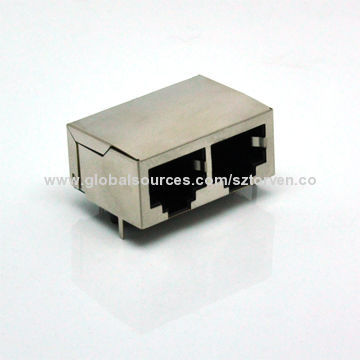 Rj45 Connector Side Entry Modular Jack, 1x2, Shielded, Available In 1x1 ...