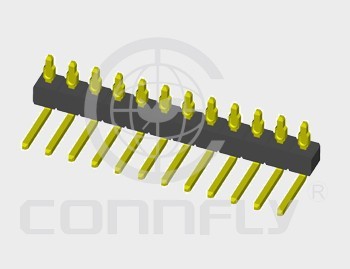 2.54mm Pin Header Press-fit R/a Single Row Type Connector, High Quality ...