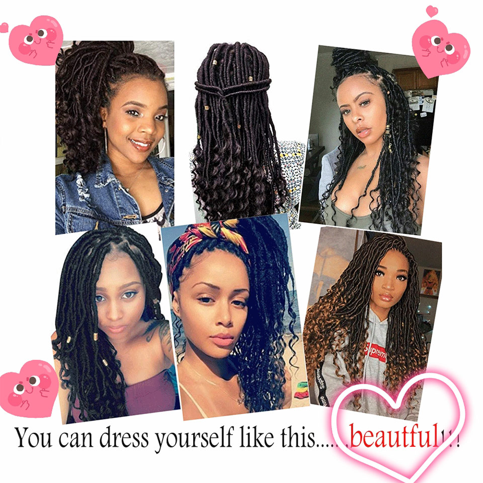 Myzyr 20 Inch Faux Locs Crochet Braids Soft Natural Soft Synthetic Hair ...