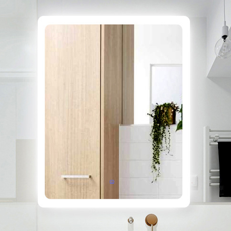 Smart Led Bathroom Vanity Mirror With Rectangle Wash Basin And Hotel ...