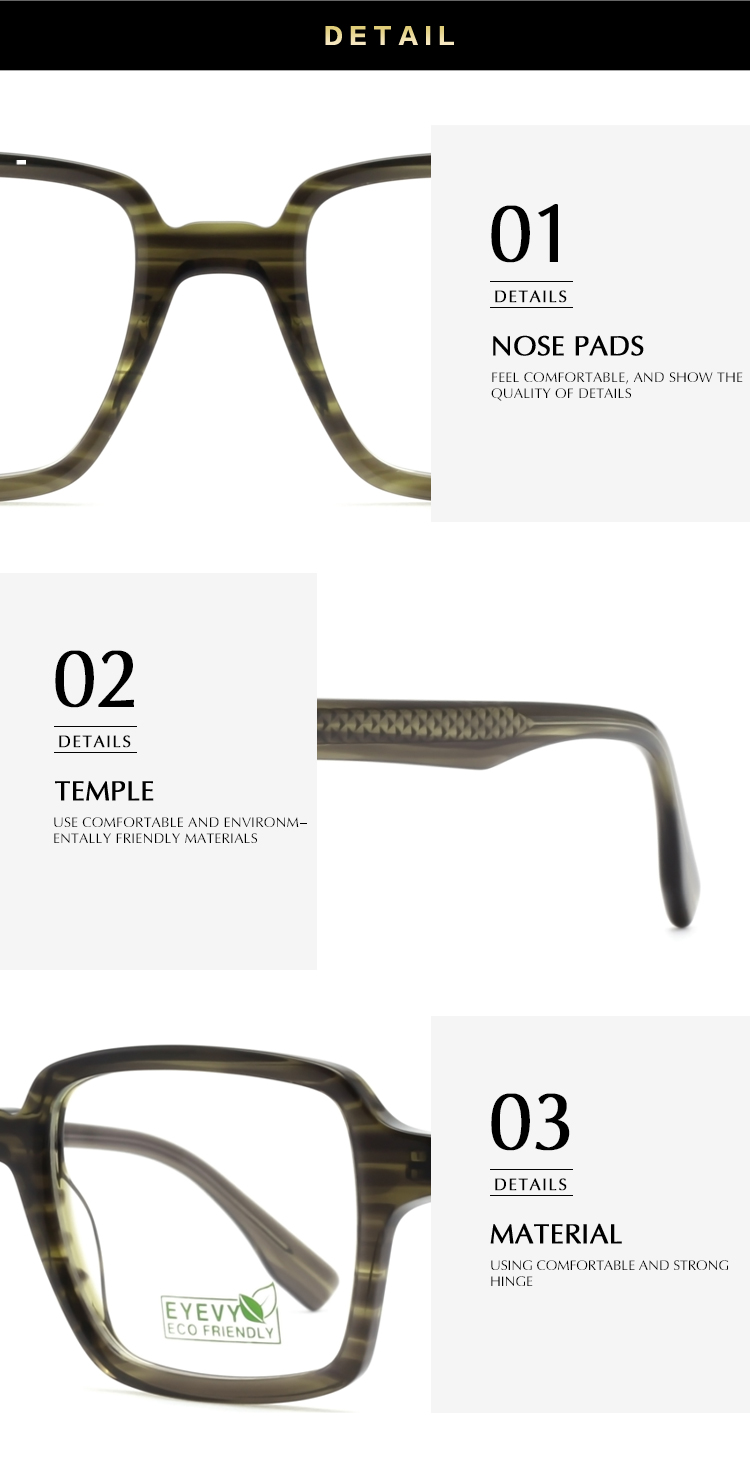 Classic Biodegradable Square Bio Eco Acetate Optical Frame, High ...