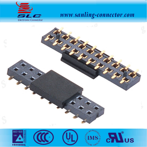 Pitch 2.0mm Female Header Dual Row Smt Type 2*npin Female Header Gold ...
