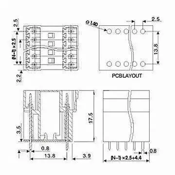 Pcb Spring Pluggable Terminal Block Connector With 2.5mm Pin Spacing ...