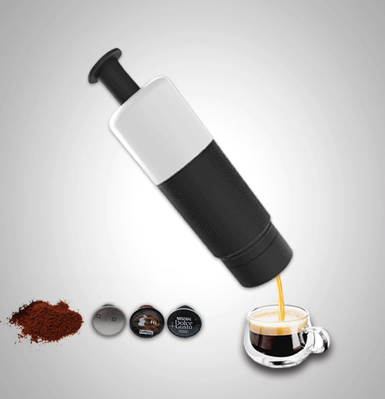 Manual Coffee Maker Hand Pressure Portable Capsules Coffee Machine For ...