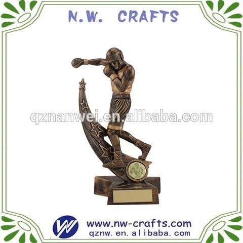Custom Resin Boxing Male Action Figure Boxing Trophy, High Quality ...