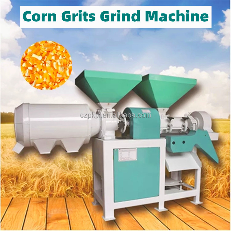 Auto Maize Flour Mill Plant: Corn Grits Peeling And Grinding Machine ...