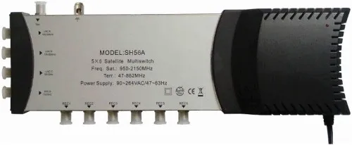5 In 6 Out Integrated Power Supply Stand Alone Satellite Multiswitch ...