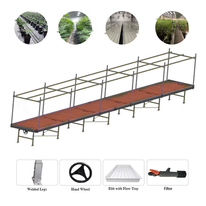 4x8 Easy Assemble Flood Table Stand For Greenhouse Hydroponics, High ...