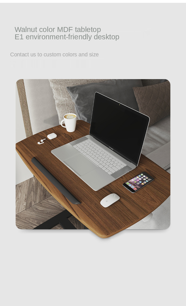 Laptop Stand Adjustable Height Portable Rolling Tray Table, High ...