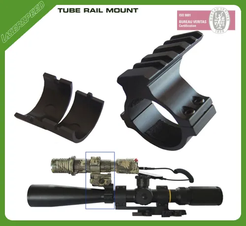 Tactical Windage And Elevation Adjustable Rifle Scope With Laser Wide ...