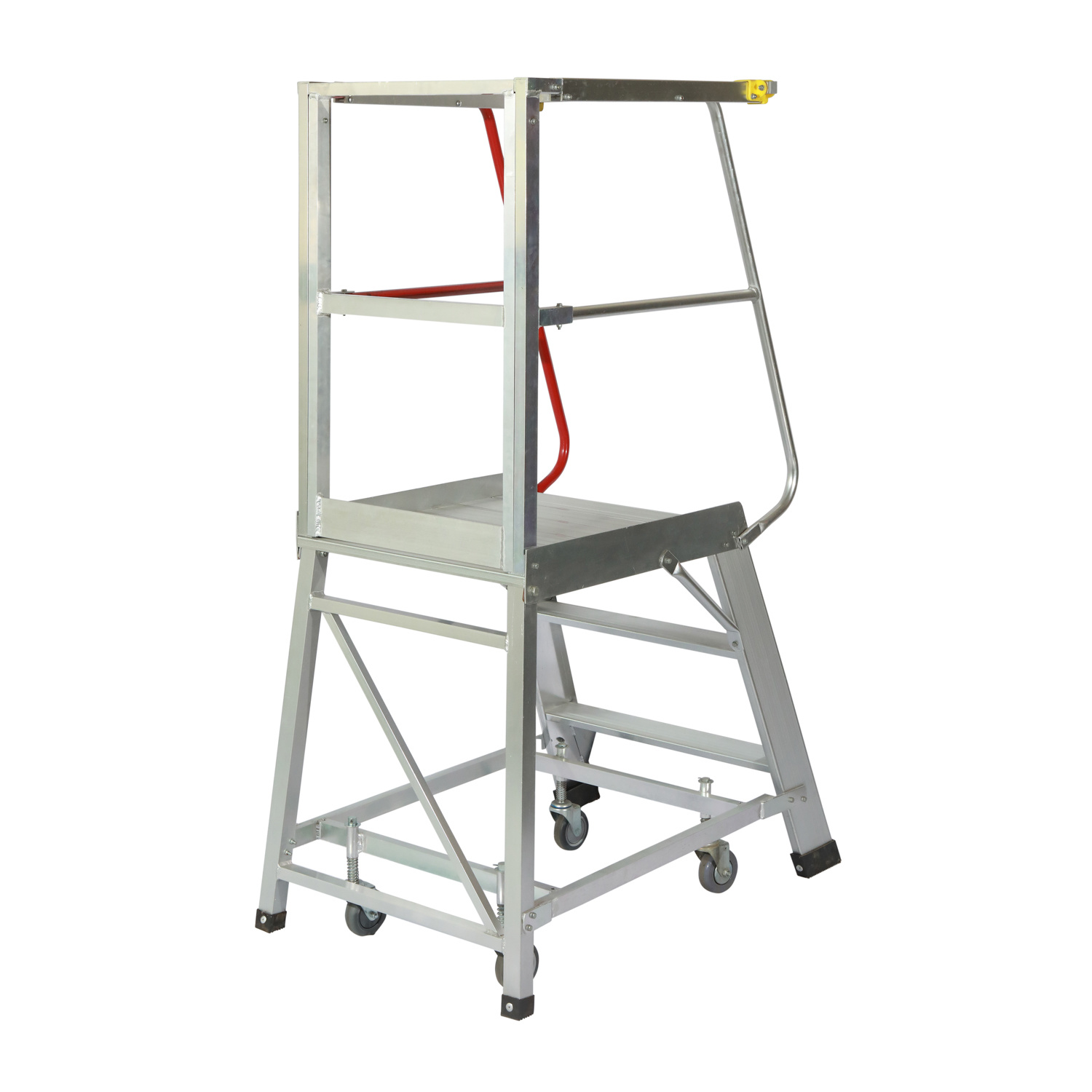 Aluminium Industrial Step Ladder With Safety Handrail For Workshop ...