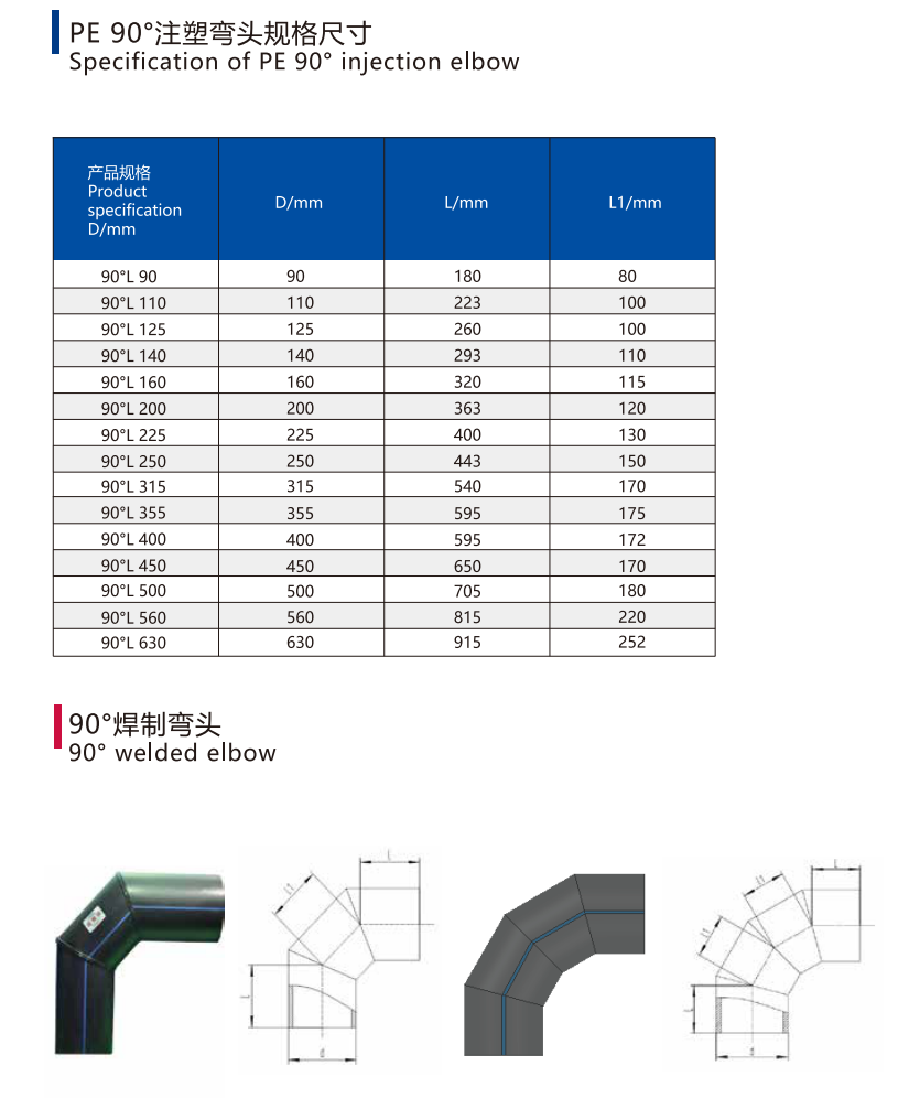 Hdpe 90도 엘보, Bossgoo.com의 고품질 Hdpe 90도 엘보